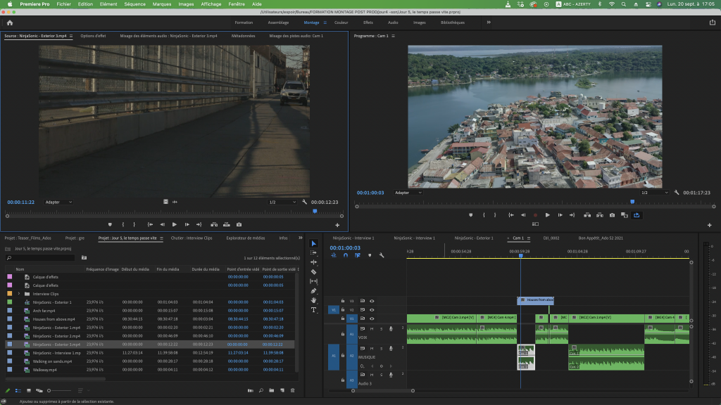 Initiation au montage sur Premiere pro - du 13/09 au 15/09 - nojo